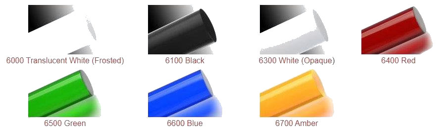 Colored Plastics - Color Chart