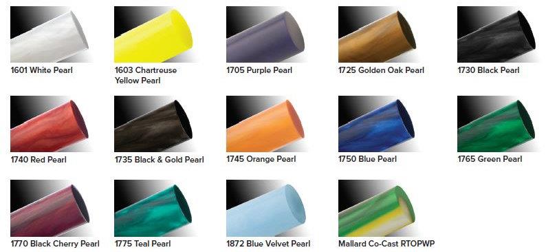 Colored Plastics - Color Chart